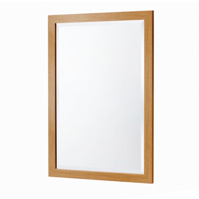 Solid Oak Full Length Curved Warm Wood Wall Mirror