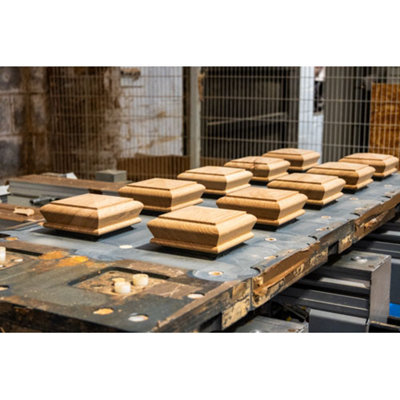 Solid Oak Newel Post Stop Chamfer 90mm UK Manufactured Traditional ...