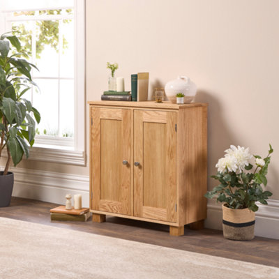 Solid Oak Sideboard with Doors - Handcrafted Oak Cabinet - 820mm (L ...