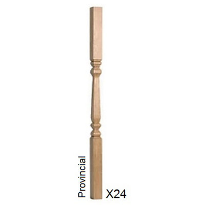Solid Oak Spindle Provincial 55mm x 55mm x 900mm - 24 Pack UK ...