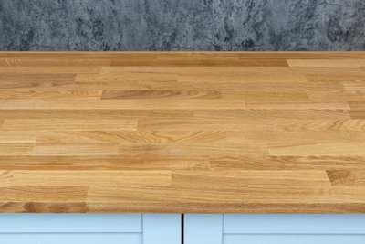 Solid Oak Worktop 2m x 650mm x 20mm - Premium Solid Wood Kitchen ...