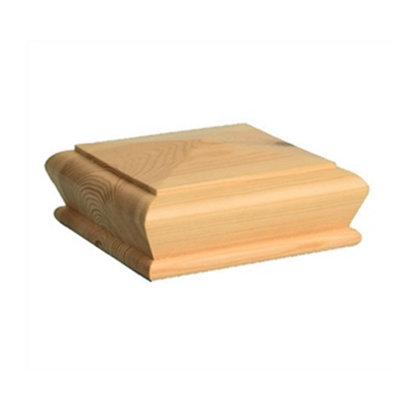 Solid Pine Complete Square Newel Post 90mm x 90mm x 1500mm Inc Cap UK ...