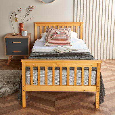 Solid Pine Wooden Single Bed Frame