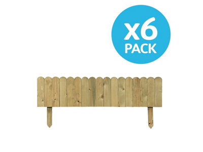Solid Round Picket Edging - Outdoor Garden Lawn Path Border Fencing ...