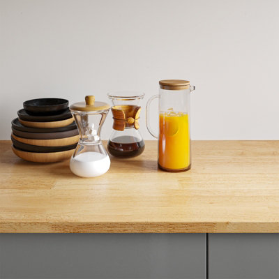 Solid Rubberwood Table Top for Kitchen Dining 200 CM x 62 CM x 38 MM