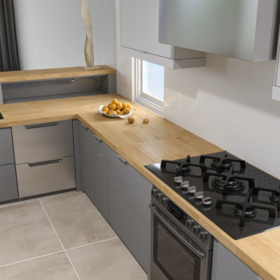 Solid Rubberwood Table Top for Kitchen Dining 200 CM x 62 CM x 38 MM
