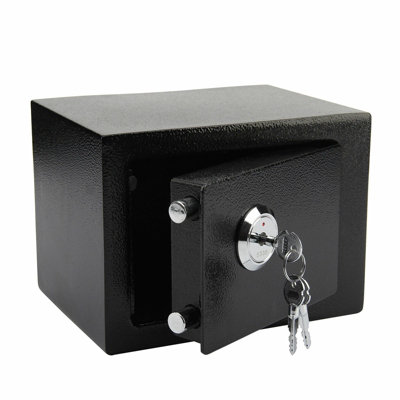 SOLID STEEL SAFE HEAVY DUTY FIREPROOF HOME OFFICE MONEY CASH VALUABLES ...