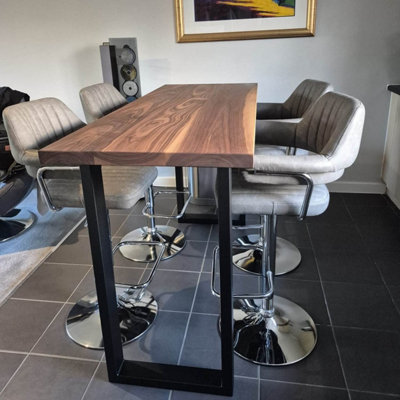 Solid Walnut Breakfast Bar Table (Freestanding)