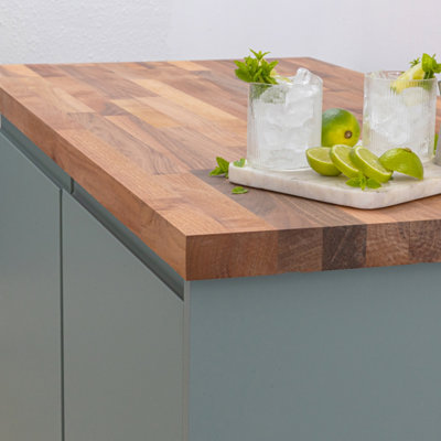 Solid Walnut Kitchen Worktop - 2000mm x 620mm x 27mm - Premium Wood ...