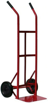 Solid Wheel Sack Truck, Tubular Red Steel, 2 Heavy Duty Solid Wheels ...