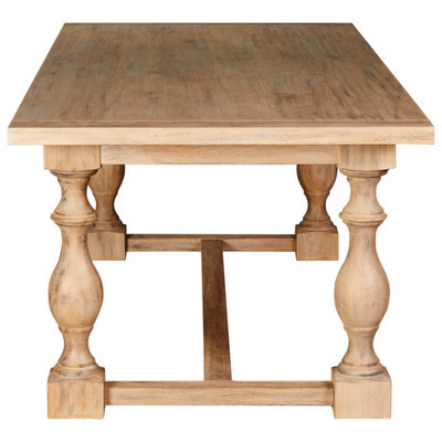 Solid Whitewash Dining Table, American Oak Constructed Small Dining ...