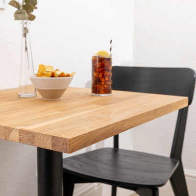 Solid Wood Oak Table Top - 700m x 700mm x 27mm - Top Grade European ...