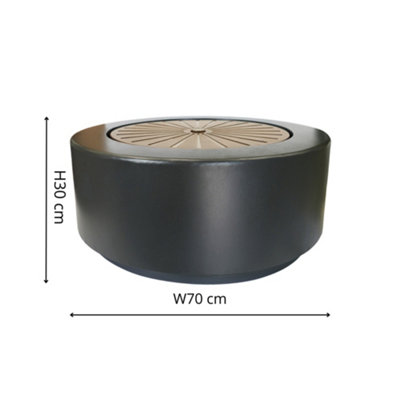 Buy Solis Large Water Feature with Light Display in Charcoal & Aged ...