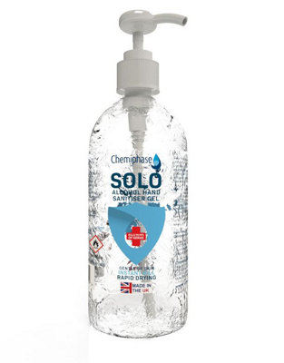 Solo - Hand Sanitiser Gel 9 x 500ml with pump