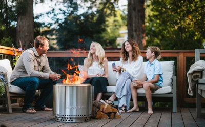 Solo Stove Bonfire 2.0 Wood Burning Stainless Steel Fire Pit, Stand ...