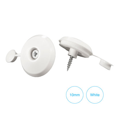 Solstice 10mm White Polycarbonate Sheet Fixing Buttons - Pack Of 10