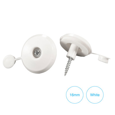 Solstice 16mm White Polycarbonate Sheet Fixing Buttons - Pack Of 10
