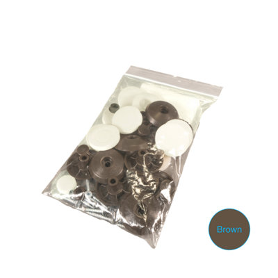 Solstice 25mm Brown Polycarbonate Sheet Fixing Buttons - Pack Of 10