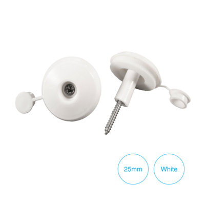 Solstice 25mm White Polycarbonate Sheet Fixing Buttons - Pack Of 10
