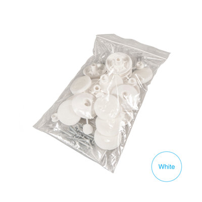 Solstice 25mm White Polycarbonate Sheet Fixing Buttons - Pack Of 10