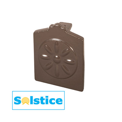 Solstice Aluminium Capex 50mm Extended End Cap Brown
