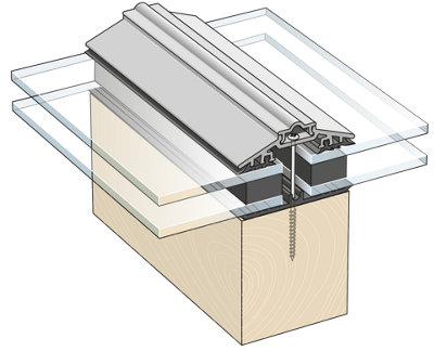 Solstice Capex 50mm Concealed Fix Glazing Bar and Rafter Gasket 4.8m Brown