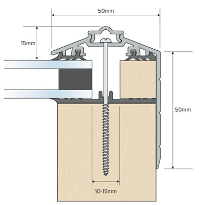 Solstice Capex 50mm Gable End Finishing Profile and Rafter Gasket 3m White