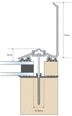 Solstice Capex 50mm Wall Flashing Profile and Rafter Gasket 3m White