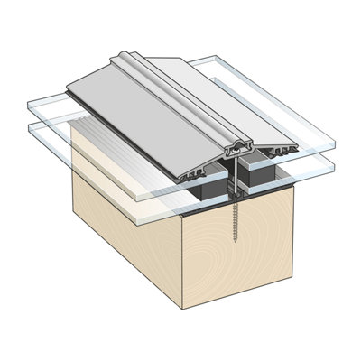 Solstice Capex 70mm Concealed Fix Glazing Bar and Rafter Gasket 4.8m Grey
