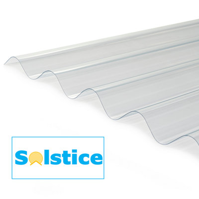 Solstice PVC Corrugated Clear Roofing Sheet 2.5m x 950mm x 0.8mm