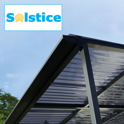 SOLSTICE PVC CORRUGATED CLEAR ROOFING SHEET 3M X 950MM X 0.8MM