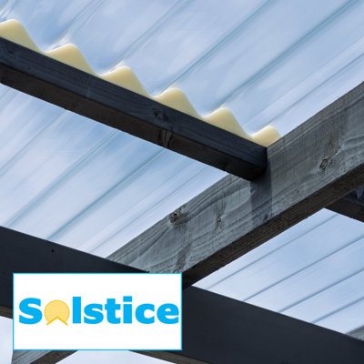 Solstice PVC Corrugated Sheet Clear 1000mm x 950mm x 0.8mm Pack of 5