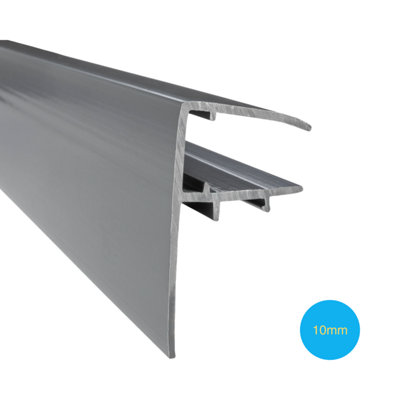 Solstice PVC F-Section 10mm 4m Anthracite Grey