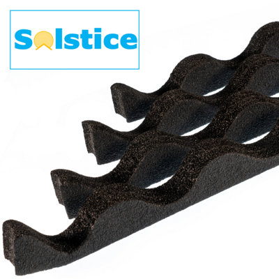 Solstice Standard 3" Flexible Foam Eaves Filler Black 1000mm - Pack of 4
