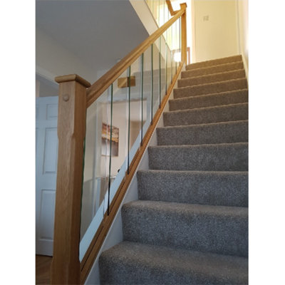 SOLUTION CLEAR TOUGHENED GLASS RAKE PANEL (H)800MM (W)200MM (T)8MM PACK ...