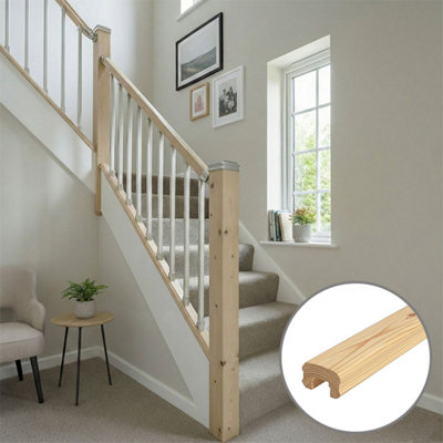 Solution Pine Handrail 3.0 Meters - Traditional Products Ltd