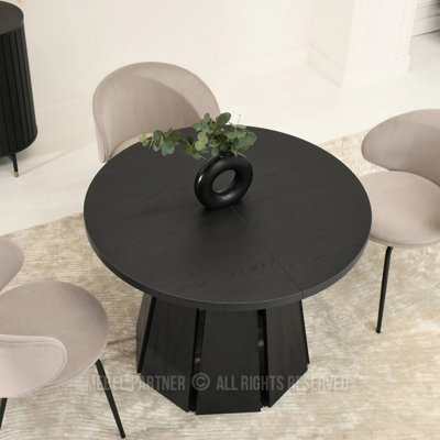 SOLVO 100 PLUS Modern Extendable Table 100 140 180 cm Black