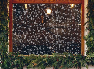 SOLYX Snowfall Festive Decorative Window Film W (91.44CM)