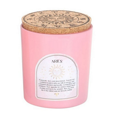 Something Different Aries Cedarwood Rose Quartz Scented Candle Pink ...