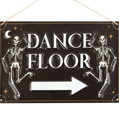 Something Different Dance Floor Metal Hanging Sign Black/White/Gold ...