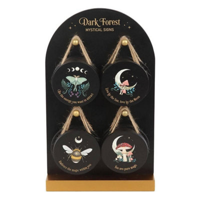 Something Different Dark Forest Door Sign (Pack of 24) Black (One Size)