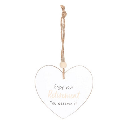 Something Different Enjoy Your Retirement Heart Hanging Sentiment Sign ...