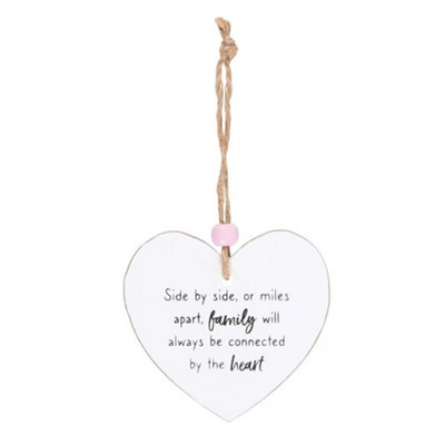Something Different Family Is... Heart Hanging Sentiment Sign White ...