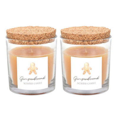 Something Different Gingerbread Scented Candle (Pack of 2) Orange/Clear ...
