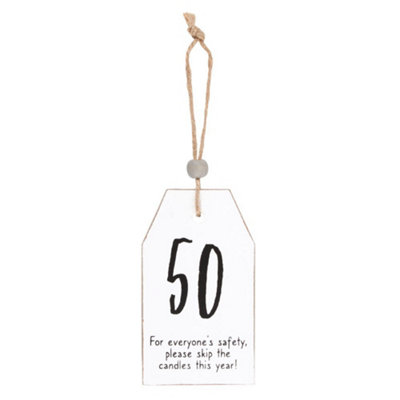 Something Different Milestone 50th Birthday Hanging Sentiment Sign ...