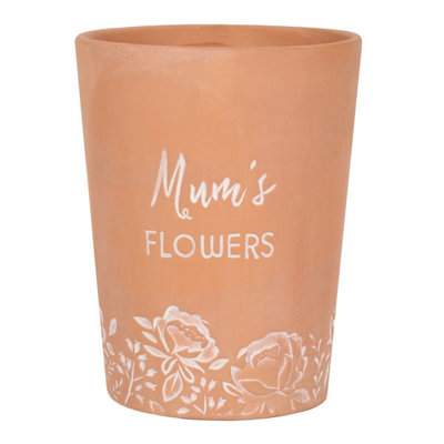 Something Different Mums Flowers Terracotta Plant Pot Brown (One Size ...