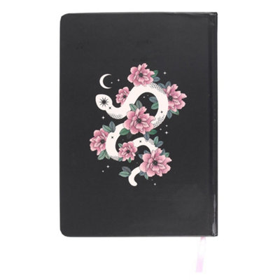 Something Different Serpentine Floral Snake A5 Notebook Black/Pink ...
