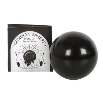 Something Different Stone Of Protection Obsidian Sphere Crystal Black ...