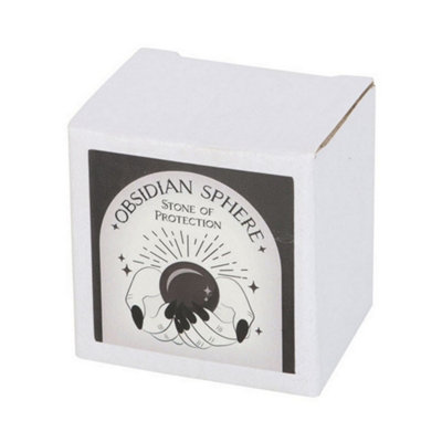 Something Different Stone Of Protection Obsidian Sphere Crystal Black ...