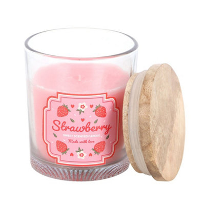 Something Different Strawberry Scented Candle Pink (One Size)